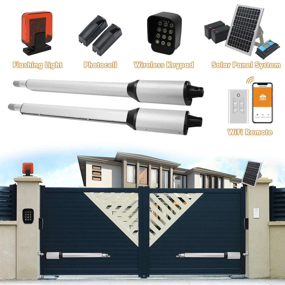 PKM-C05 Dual Automatic Auto Swing Solar Gate Opener - 1 Year Warranty