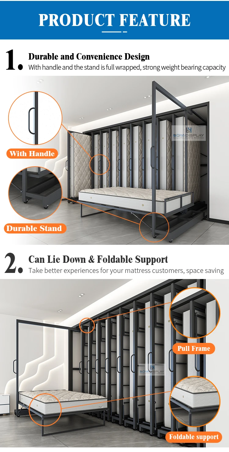 Display Furniture and Mattress - Slide and Rotate Racks