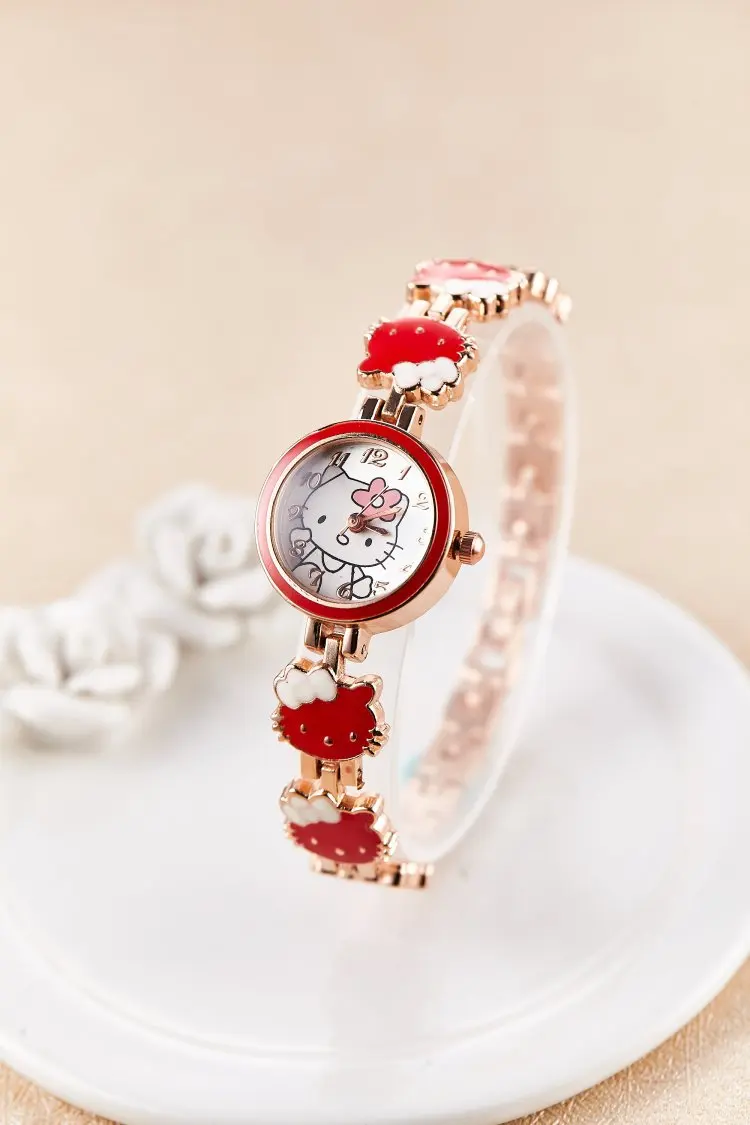 Cute Cartoon Watches Kid Girls Stainless Steel Straps Wristwatch ...
