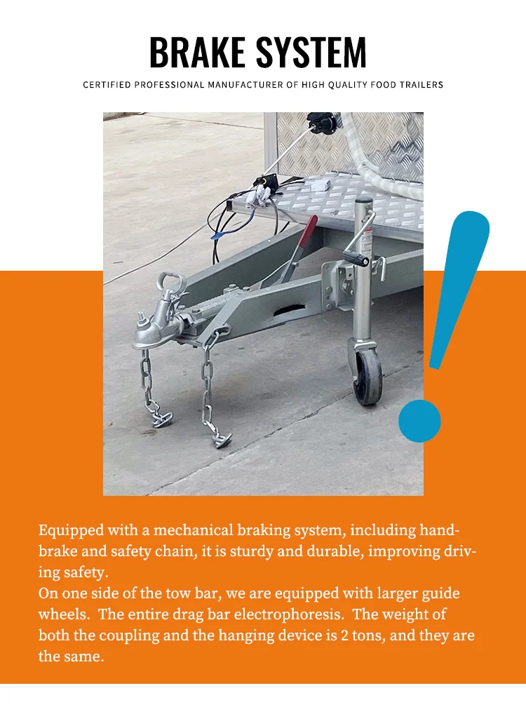 Foldable Food Cart Chicken Rotisserie Grill - Mobile Food Trailer