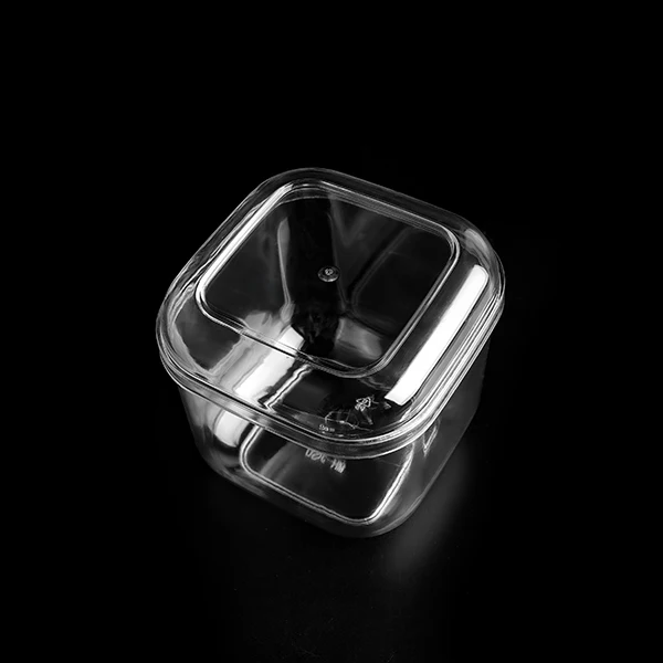 Custom Square Tiramisu Cake Storage Container Clear Box With Lid ...