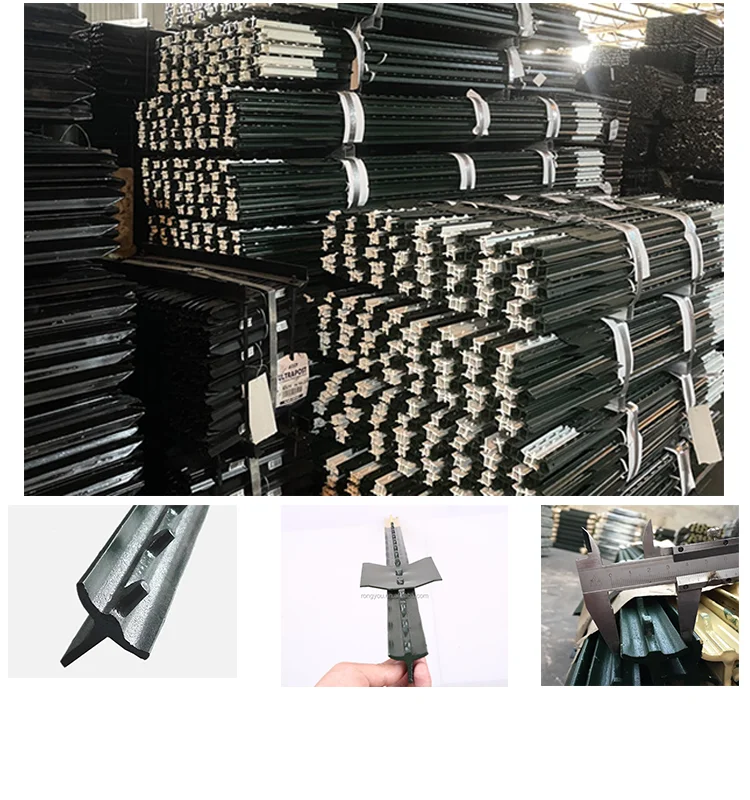 American Cheap Green Painted Metal T Post Steel Studded T Post With ...