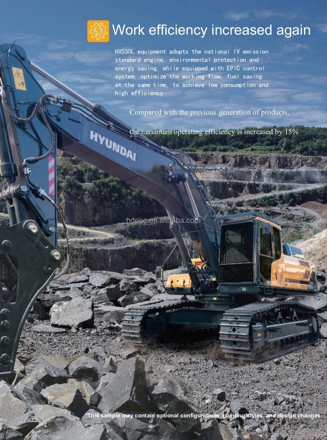 Large-scale Earthworks Equipment Hyundai Hx550l New Hydraulic Crawler ...