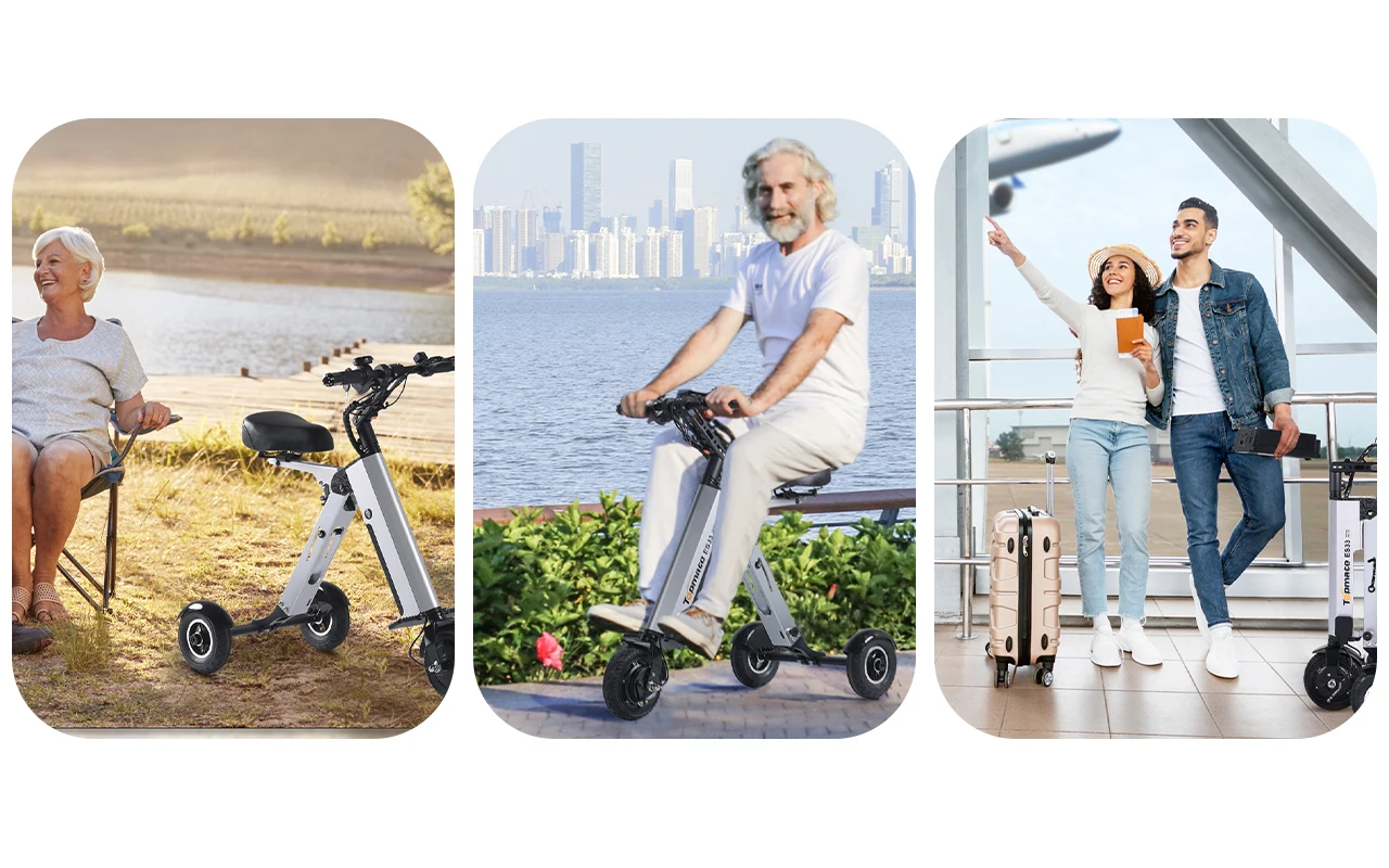 Tricycle Electric TopMate ES33 Lightweight Foldable 3 Wheel Mobility ...