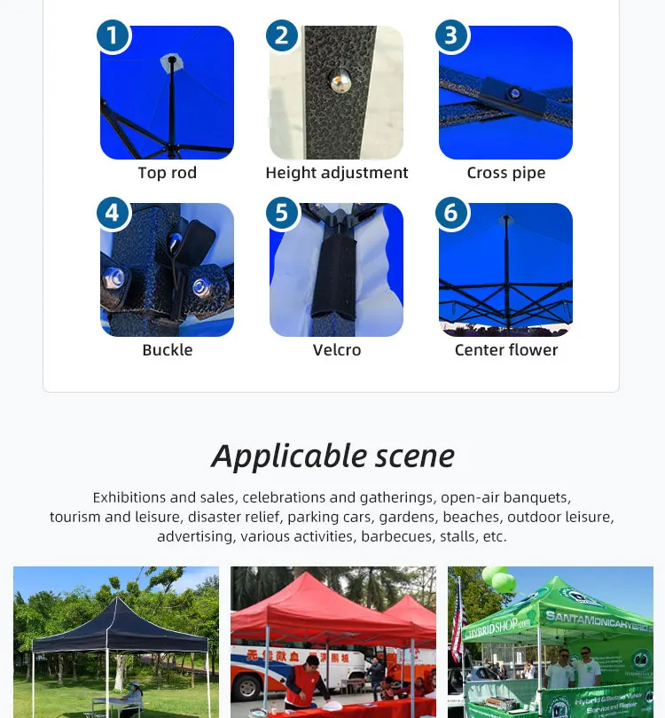 Outdoor Square Tube 2x2 M Pop Up Canopy Portable Trade Show Tent Easy ...