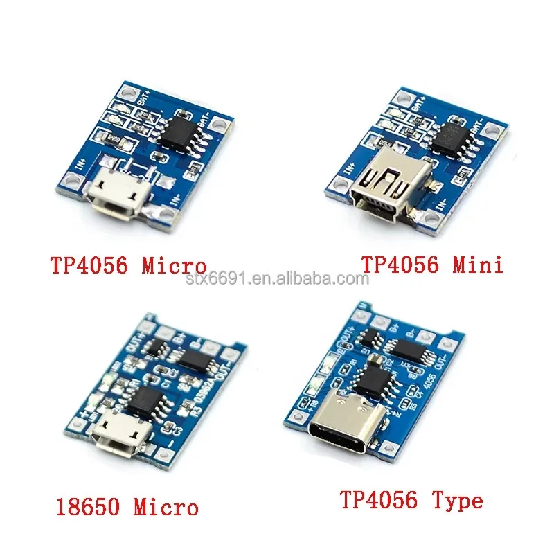 With Protection Dual Functions Tp4056 Type-c/micro/mini Usb 1a 18650 ...