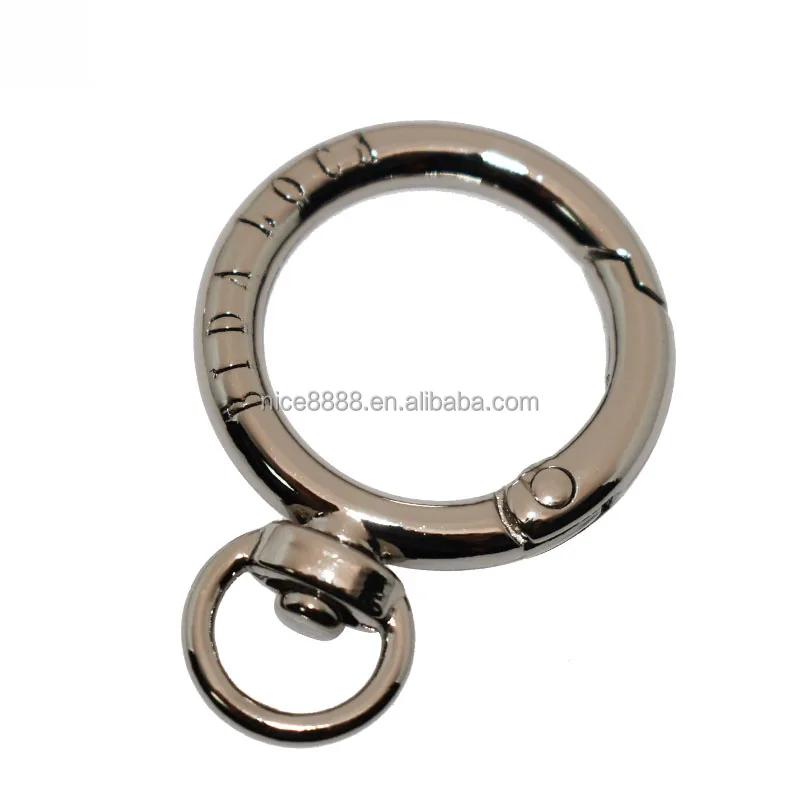 Carabiner Manufacturer Custom Laser Engrave Brand Logo Metal Spring ...