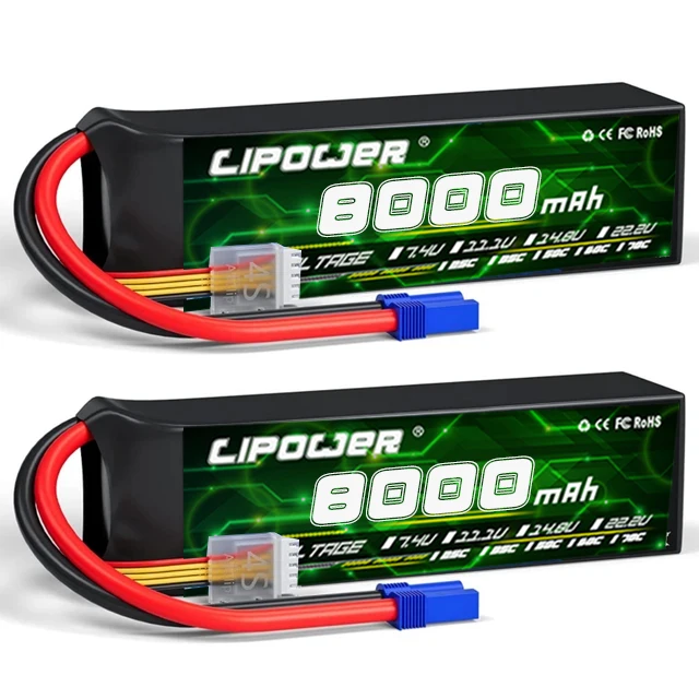 Lipo Battery 3S 6S 60C 100C 6000mAh 8000mAh 10000mAh 11.1V 22.2V Drone ...