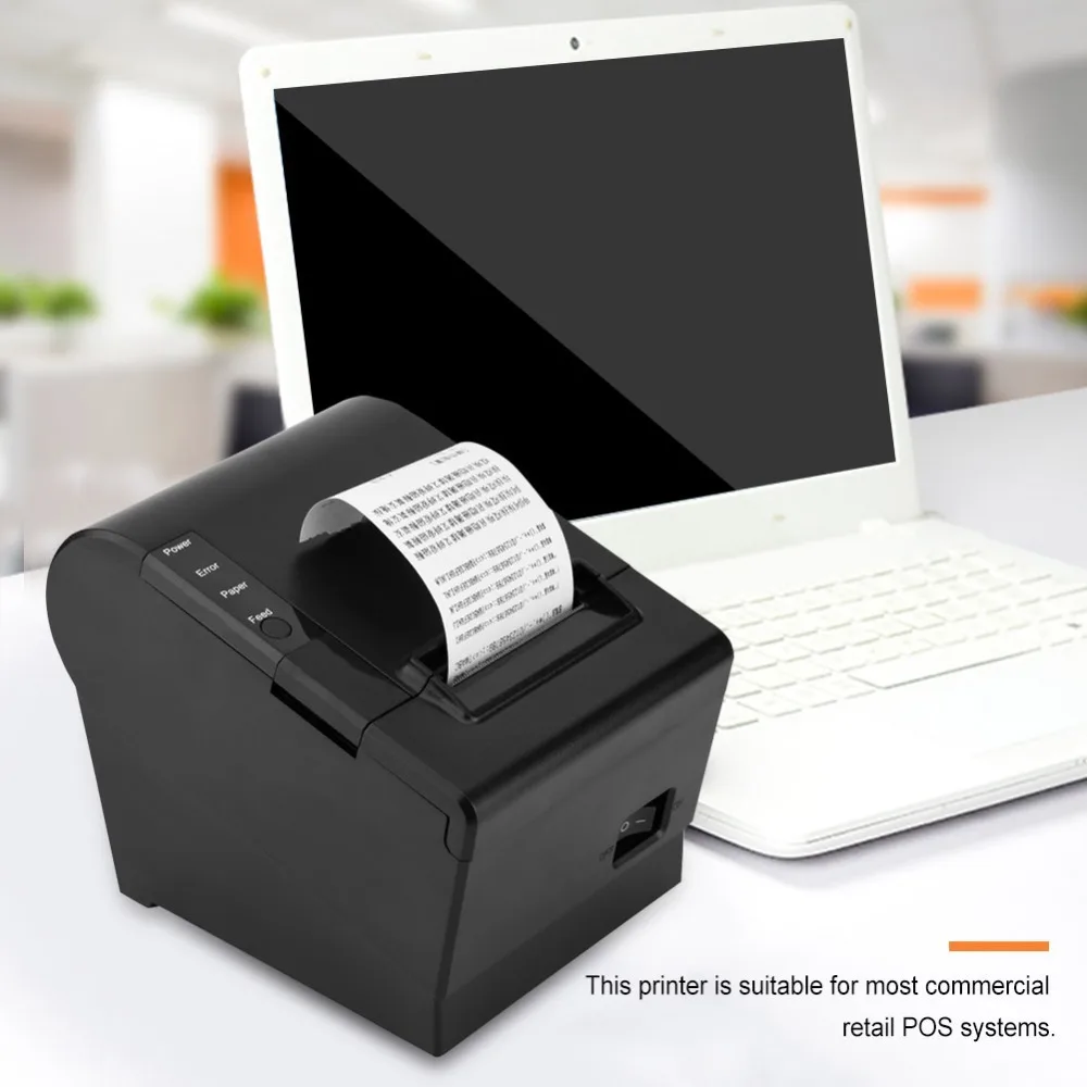 80mm Portable Handheld Receipt Printer USB Thermal POS Printer Blue ...