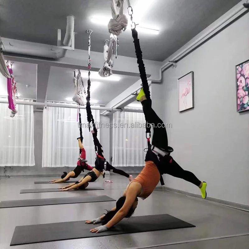 Aerial Bungee Jumping Equipment Full Set - 60kg to 200lbs Yoga Bungee ...