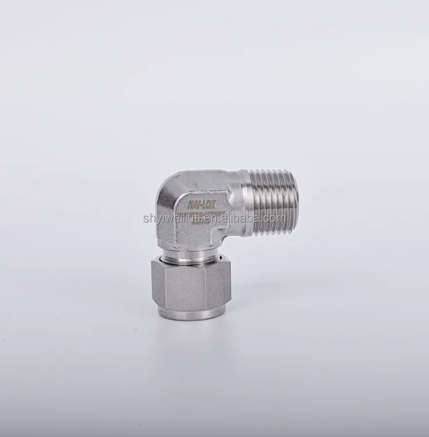 Instrument Double Ferrule Compression Connectors Stainless Steel 316 1/4 Od Tube Fitting Equal ...