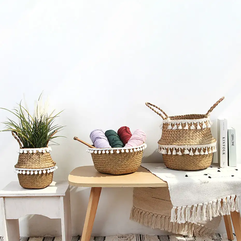 Macrame Flower Basket Macrame Hanging Basket Macrame Storage Basket ...