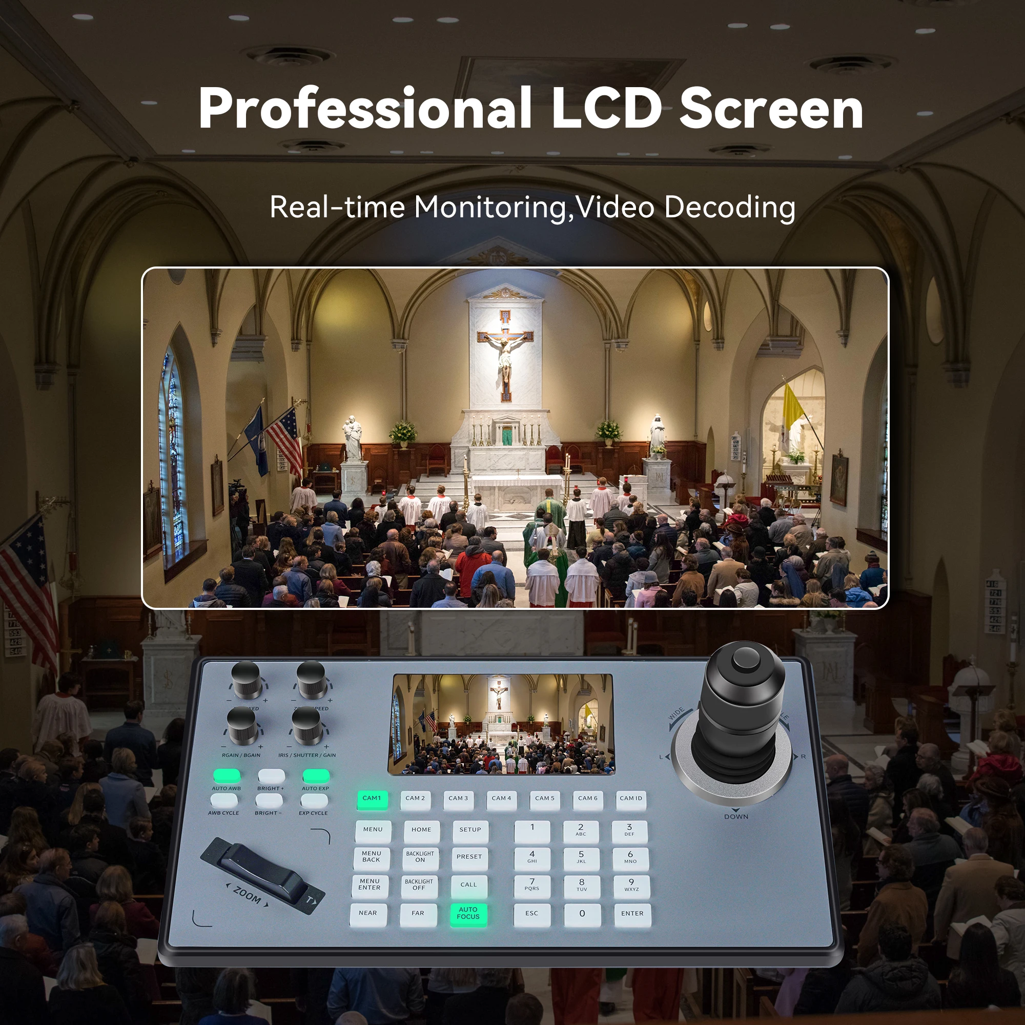 20X Optical Zoom PTZ Camera System for Live Streaming & Conferences