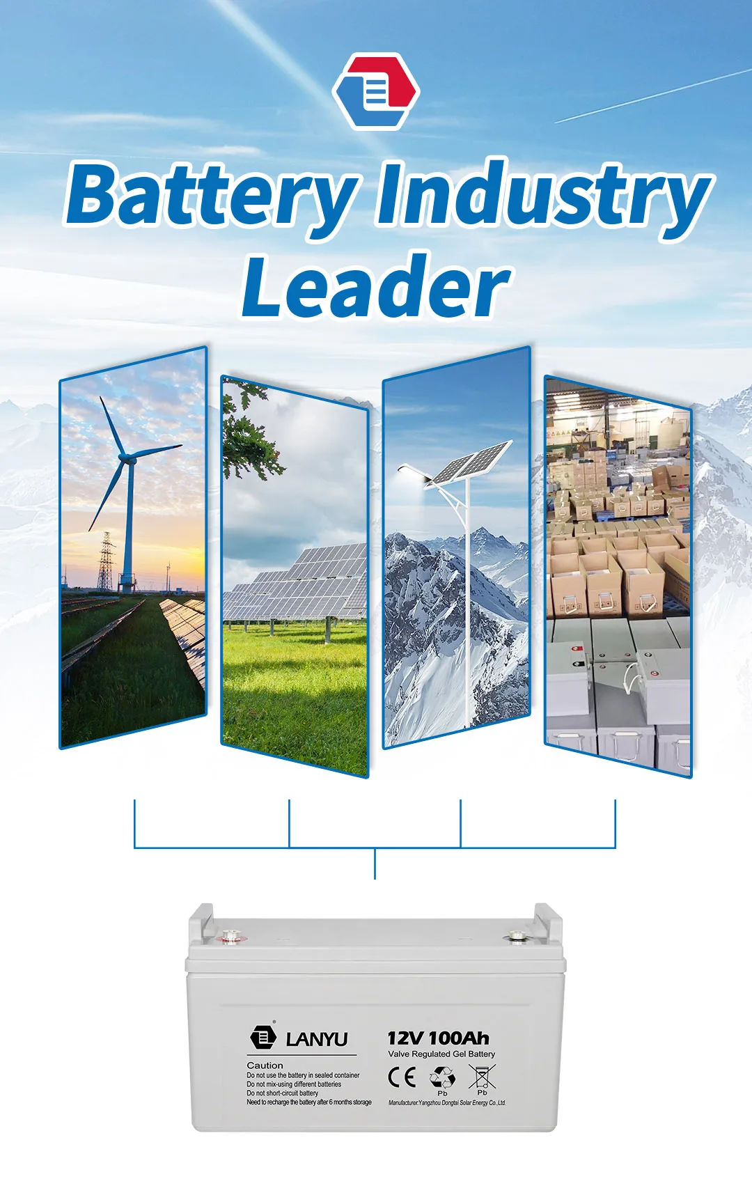 Deep Cycle Long Life Solar Power Storage Gel Battery For Solar Off-grid ...