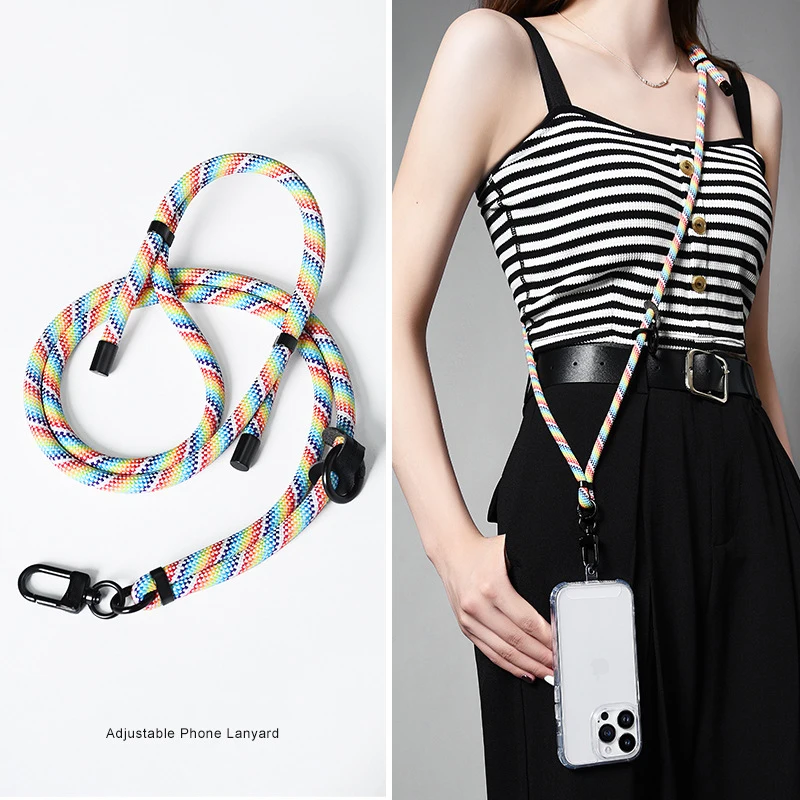 Adjustable Mobile Phone Lanyard Crossbody Strap Neck Weaving Anti-lost ...