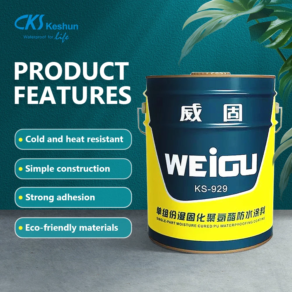 Keshun Ks-929 단일 구성 요소 컬러 폴리 우레탄 액체 고무 지붕 방수 페인트 - Buy 지붕 방수 페인트,액체 고무 ...