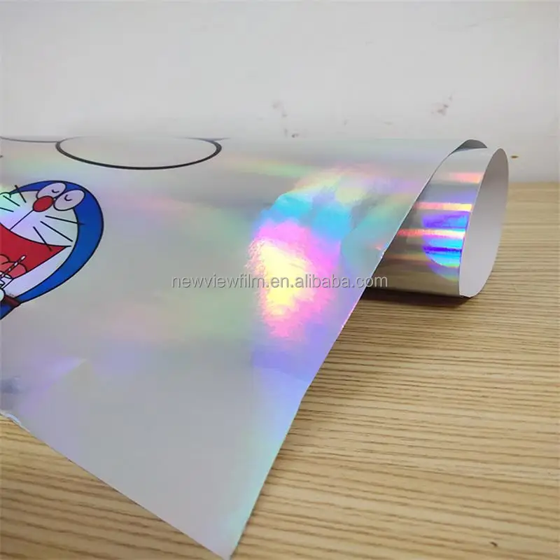Pillar Lightbeam Laser Lamination Printable Pet Hologram Film Rolls For Cosmetic 15um - Buy ...
