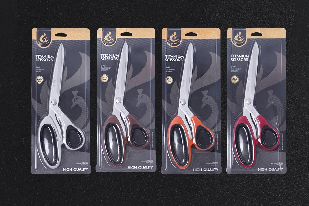 Golden Phoenix 10 Inch Stainless Steel Titanium Coated Tailor Scissors ...