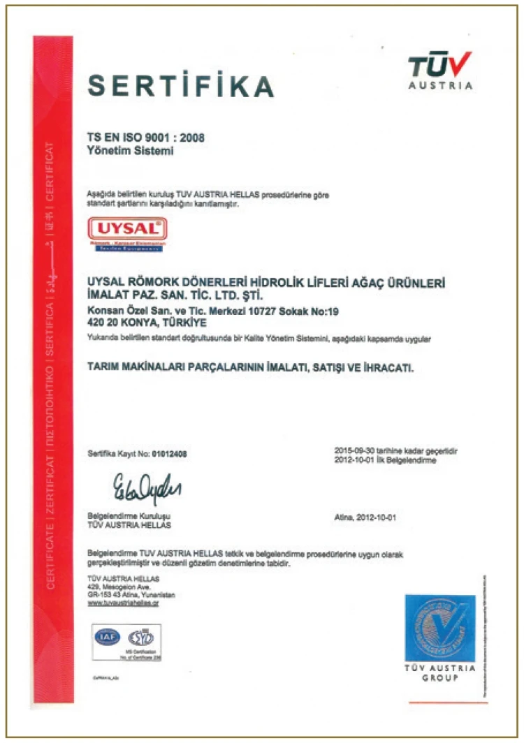 MUSTAFA UYSAL OTOMOTIV INC. Caravan Square Coupling 40mm for Tractor ...