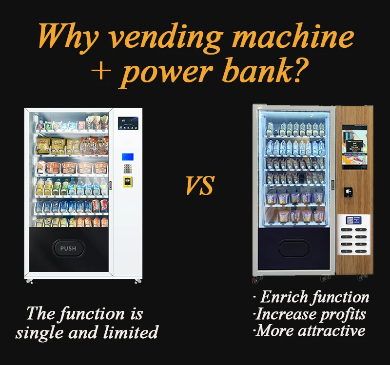 WEIMI Phone Charging Station Vending Machine - Power Bank & Snacks