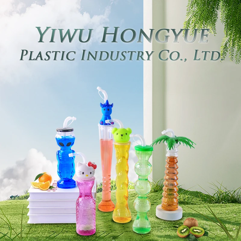 Plastic Colorful And Clear Alien Party Juice Bottle 450ml Disposable ...