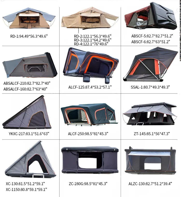 Wholesale Outdoor Car Camping 3 Person Car Roof Top Tent Rectangle Hard ...