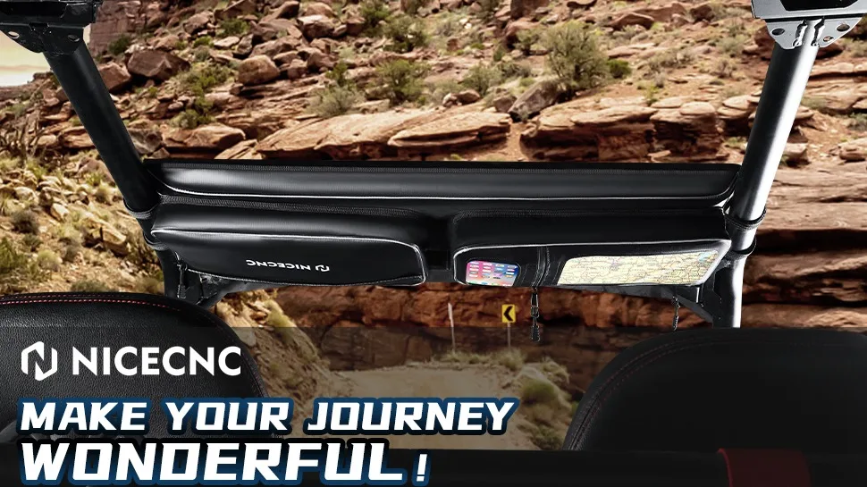 Nicecnc Utv Overhead Bag Roof Storage Bag For Polaris Rzr Xp 1000 / S ...