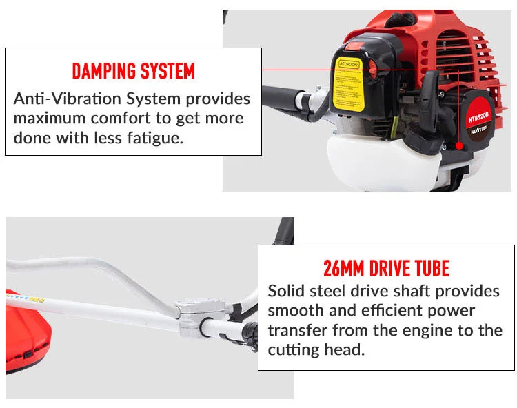 Professional 2-stroke Backpack Brush Cutter 52cc Gasoline Grass Trimmer ...