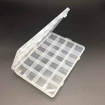 Clear Divided Hinged Keyway Plastic Storage Organizer Box With Dividers ...