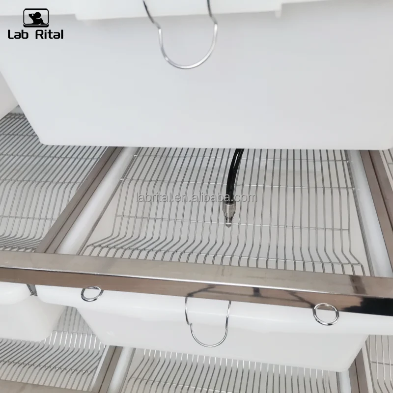 60 Drawers Stainless Steel Rack Laboratory Mouse Breeding Cage PP Mouse ...