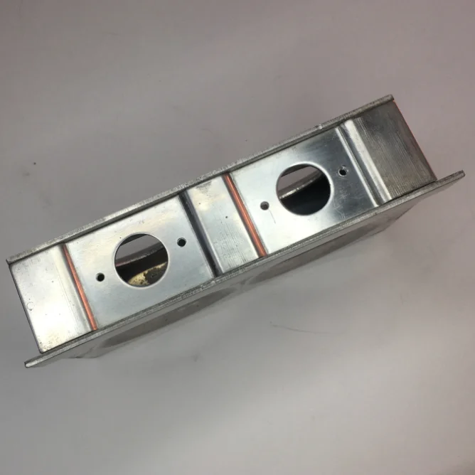 Double Holes Aluminum Lock Box Metal Gate Lock Cover 2inch Wide Concave ...