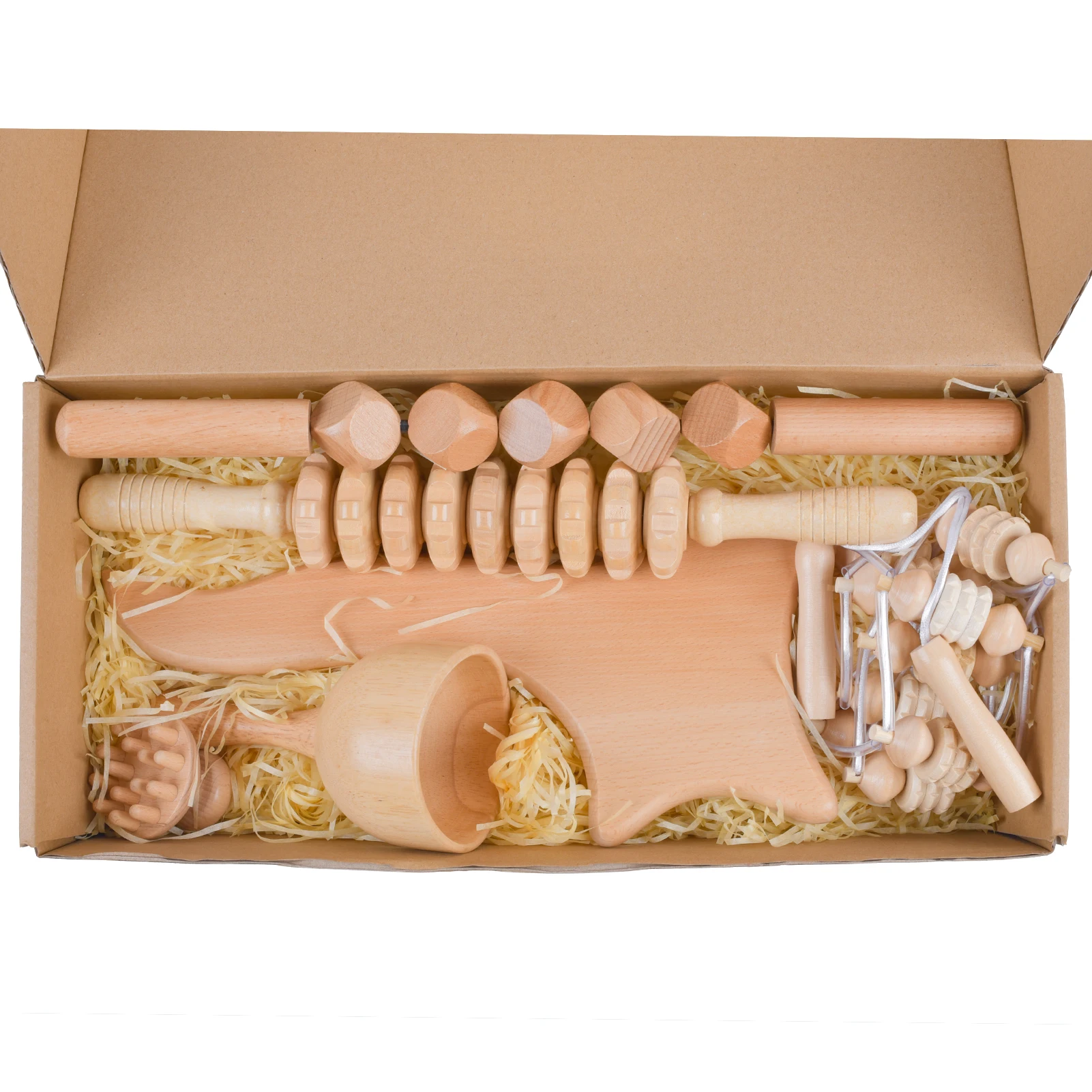 3 In 1 Wood Therapy Massage Tools Anti-fat Massager High-efficient Body ...