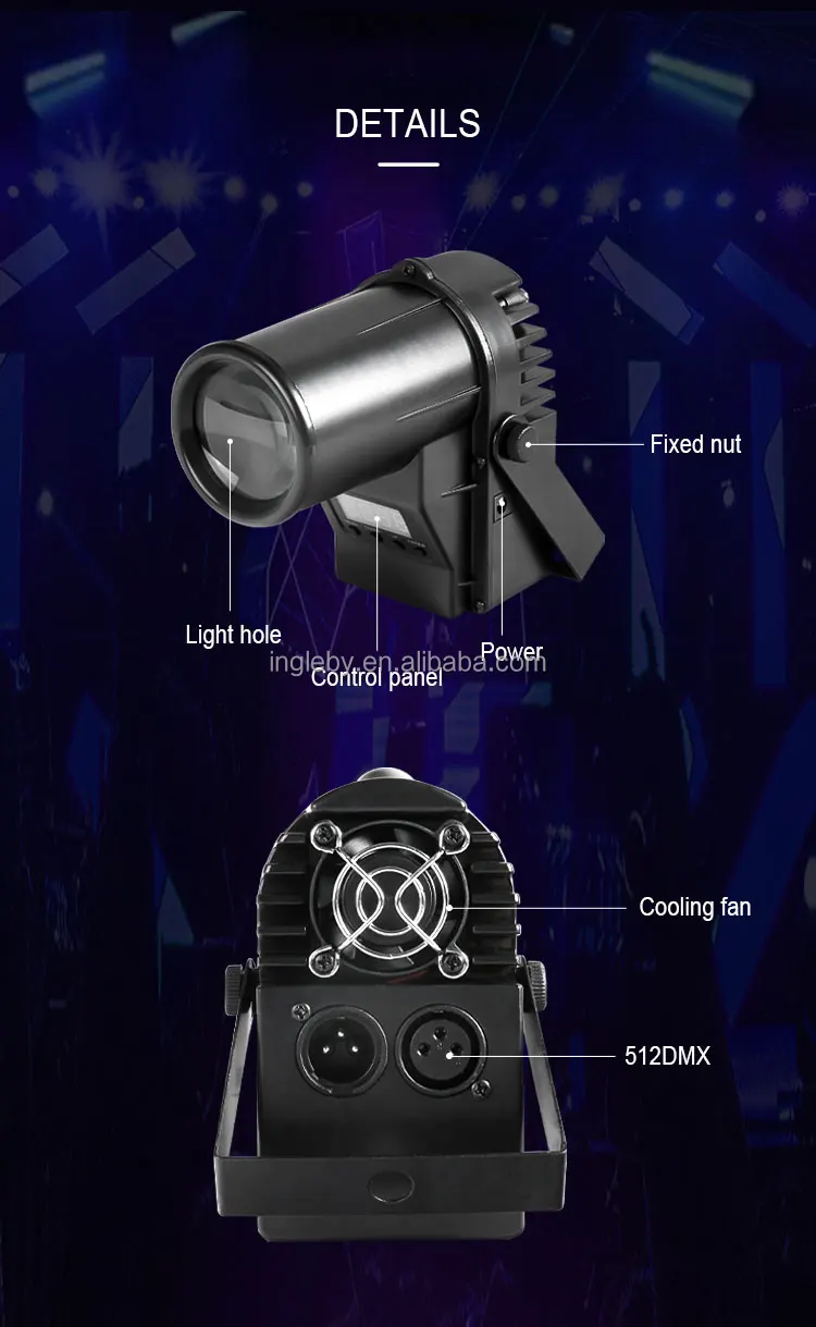 Professional Stage Lighting Dimmable LED Mini Light 12W LED Pin Spot ...