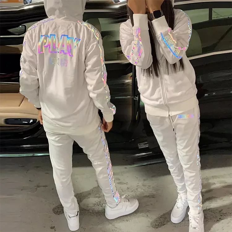 Streetwear Custom Logo Reflective Mens Windbreaker Tracksuit 3m ...