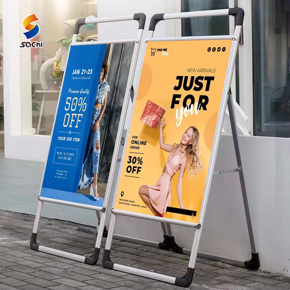 Factory Custom A Frame Aluminum Display Stands Hand Carried Sign ...