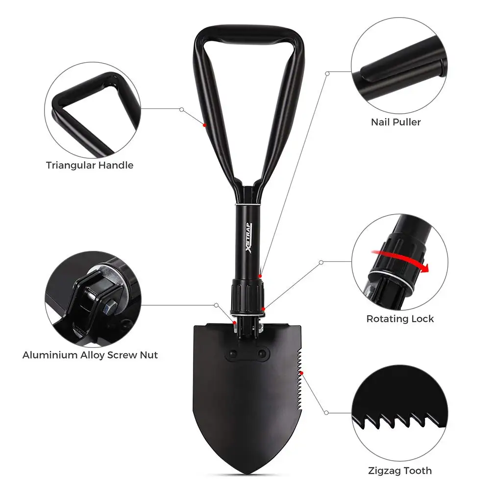 18.25 Inch Tactical Folding Shovel Multi-purpose Camping Garden Snow ...