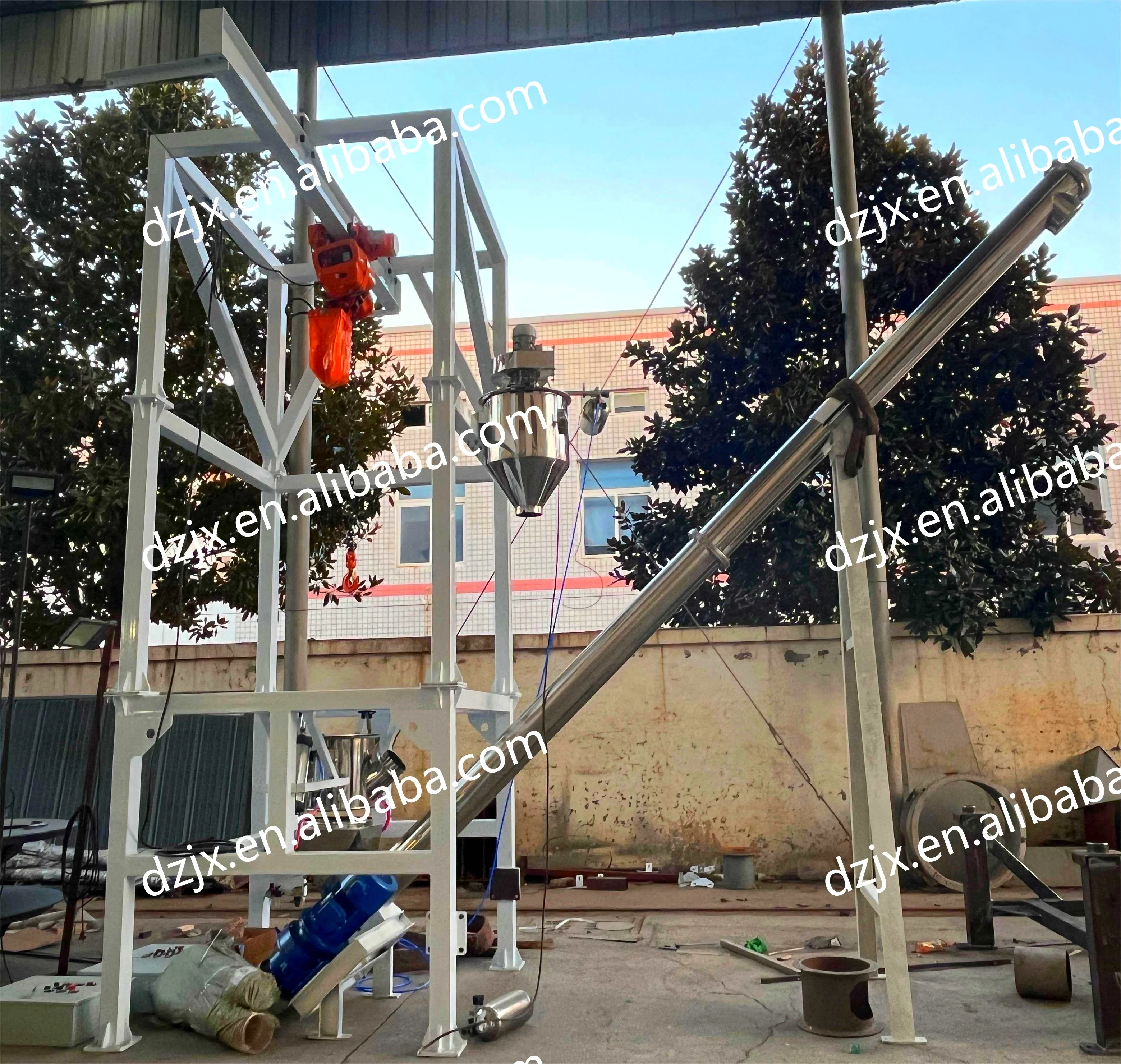 DZJX Automatic Electric Fork Lift Bulk Bag Scale Unload Holding Frame ...