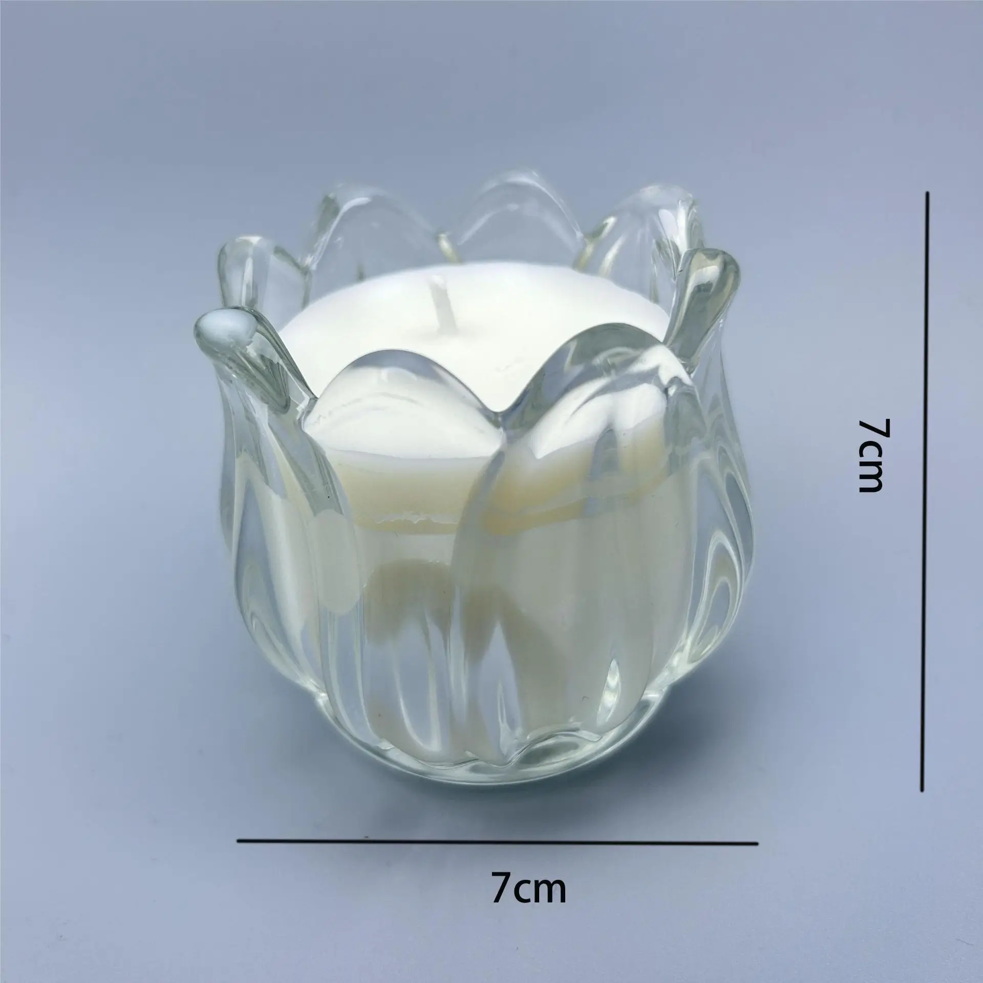 Luxury Decorative Tulips Shape Candle Vessels Candle Holder Glass ...