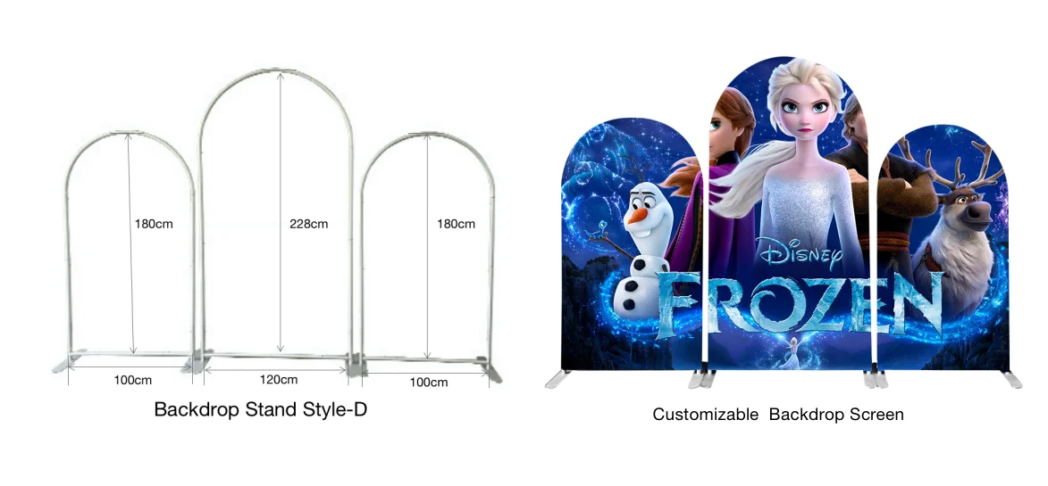 Customized White Aluminum Frame Arch Backdrop Decoration Cartoon ...