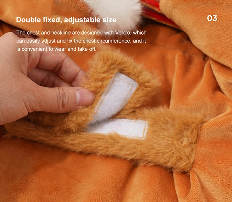 Holiday Party Comfortable Breathable Cute Tiger Cloak Pet Cat Clothes ...