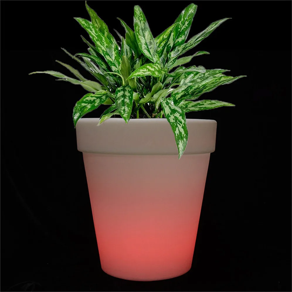 Light Up Outdoor Flower Pots Led Decoration Waterproof Solar Power ...