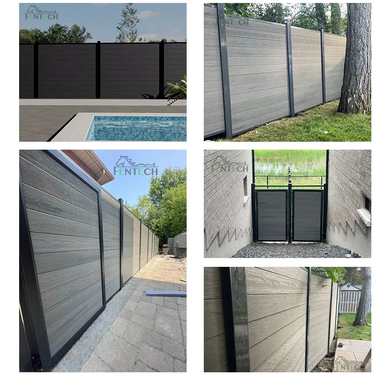 Fentech Fireproof Wpc Fence Panels Waterproof Outdoor Wood Plastic ...