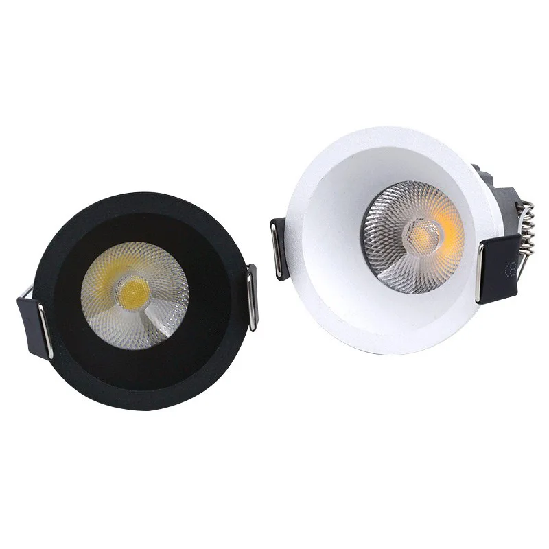 Black Anti-glare Mini LED Spotlight Indoor Ceiling Recessed Downlight ...
