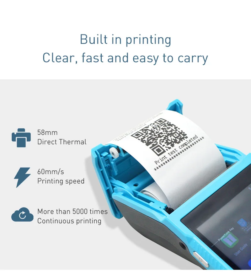 Smart Cashier Machine - Handheld POS Device with Printer