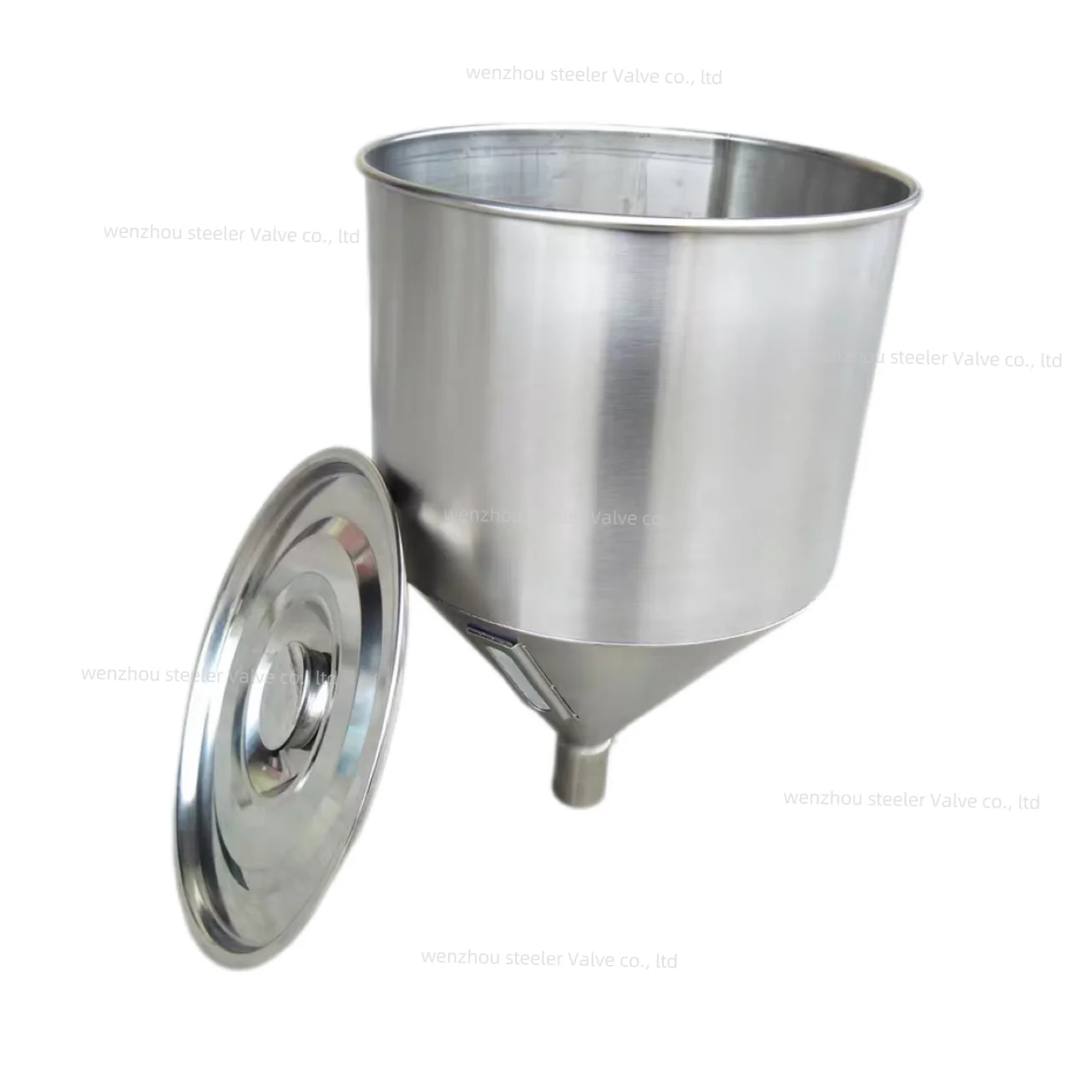 Fine Stainless Steel SS304 316L Sanitary Grade Large Caliber Hopper ...