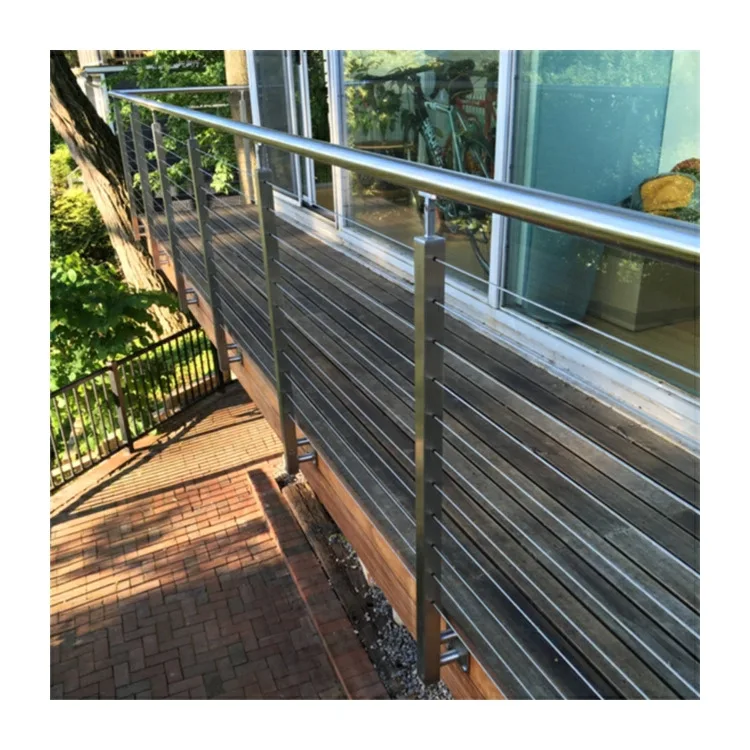Inside Balcony Railing Metal Wire Deck Railing 16 Gauge Wire Fence ...
