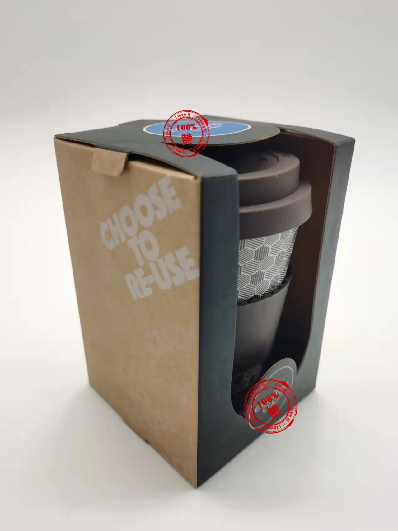 Custom Design Biodegradable Drinking Mug 14oz Pla Reusable Bamboo Fiber ...