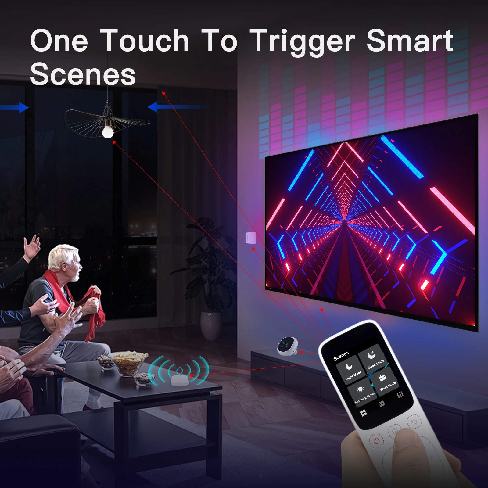 Wireless Wifi Tuya Smart Touchscreen Remote for Home Control