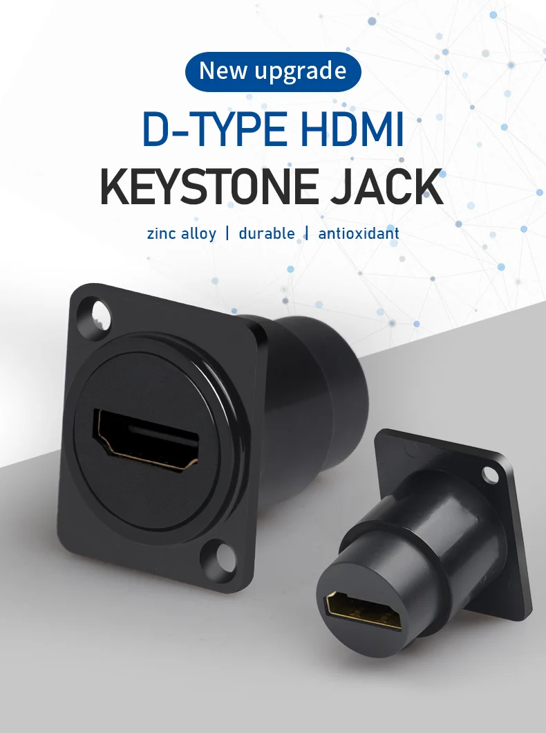 D Type Hd Keystone Jack Hd Female Keystone To Hd Female Connector Black ...