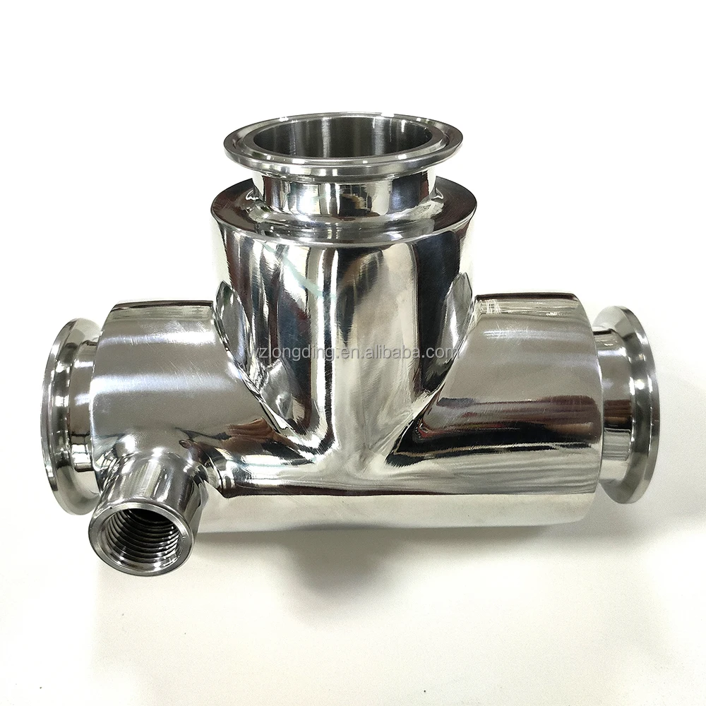 Stainless Steel Food Grade 304 316l Sanitary 2" Clamped Heating Jacketed Tee - Buy Stainless ...